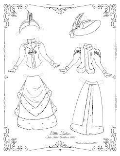 Little Ladies Outfit Sheet 12 Victorian Paper Dolls December