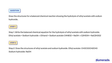 Solved Draw The Structures For A Balanced Chemical Reaction Showing