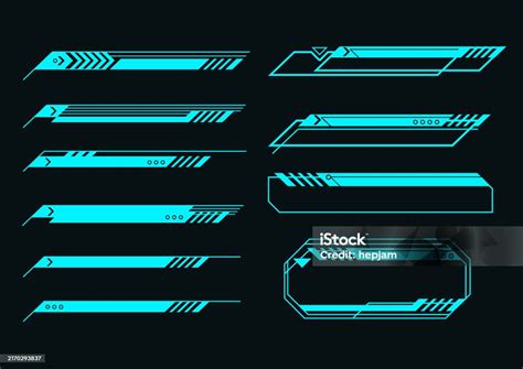 Hud 미래 지향적 인 스타일의 콜 아웃 제목 공상 과학 Hud 대시 보드 디스플레이 가상 현실 요소 팩 0명에 대한 스톡 벡터 아트 및 기타 이미지 Istock