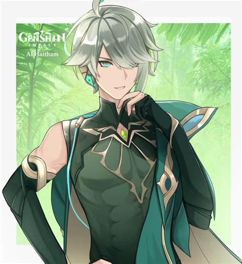 Safebooru 1boy Absurdres Ahoge Alhaitham Genshin Impact Aoisansart