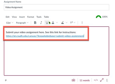 Create Video Assignment Canvas Resources
