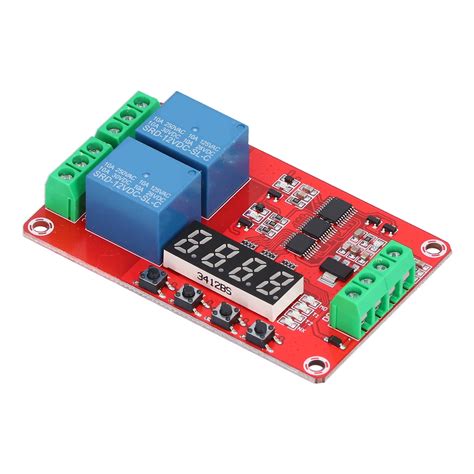 12V Multi Functional 2 Channel Time Delay Relay Module Self Lock Cycle Timing Control Board