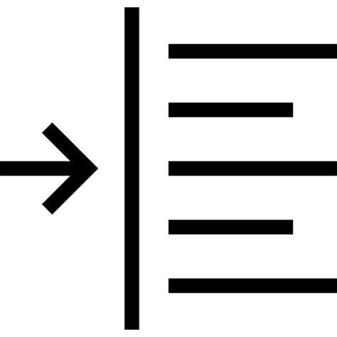 left indent pictogramer outline icon