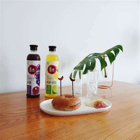 여름 일상 음료 어린이 주스 레시피 청정원 홍초 푸룬 청정원 홍초 레몬and라임 네이버 블로그