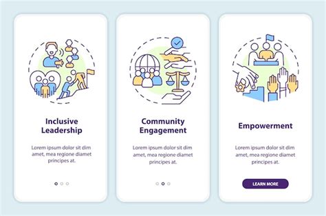 Premium Vector Create Inclusive Environment Onboarding Mobile App Screen
