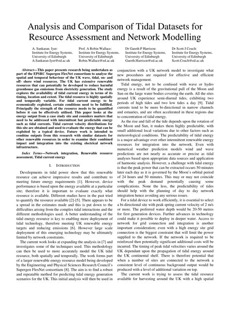 Pdf Analysis And Comparison Of Tidal Datasets For Resource Assessment