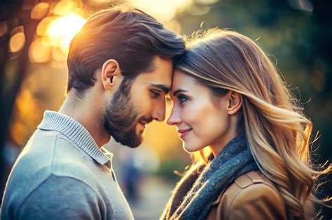 Couple Gazing Deeply Into Each Others Eyes With Connection Premium Ai