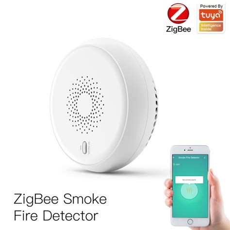 Tuya Zigbee 스마트 연기 감지기 센서 보안 경보 시스템 스마트 라이프투야 앱 연기 경보 알렉사 구글 홈으로 작동 화재 방지