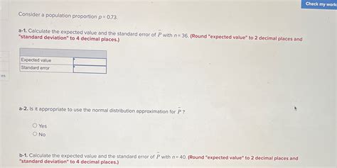 Solved Consider A Population Proportion P073a 1