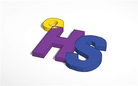 3d Design Hs Keychain Tinkercad