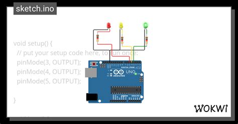 Traffic Project 3led Wokwi ESP32 STM32 Arduino Simulator