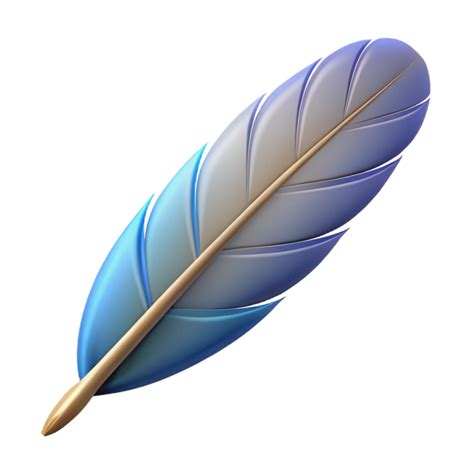 Elegant Unforgettable Single Weight Stroke Monoline Feather With Flat Color And Clean Lines With