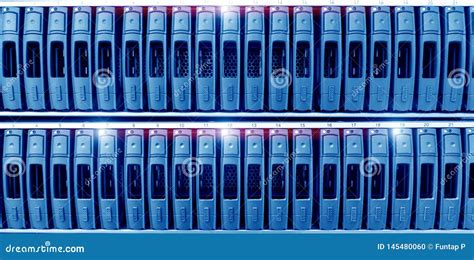 Server Hard Drives Sata In The Data Center Server Room Disk Storage
