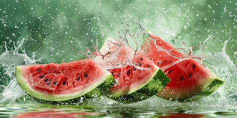 생기 넘치는 빨간 수박과 물방울 떠는 빨간색 수박 배경 일러스트 및 사진 무료 다운로드 Pngtree