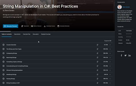 String Manipulation In Csharp Best Practices Table Of Contents Steve Gordon Code With Steve