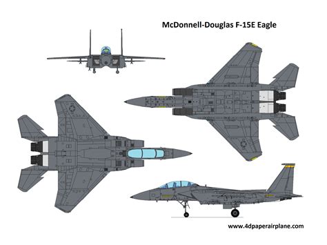 Mcdonnell Douglas F 15e Eagle 4d Paper Airplane Model Kit