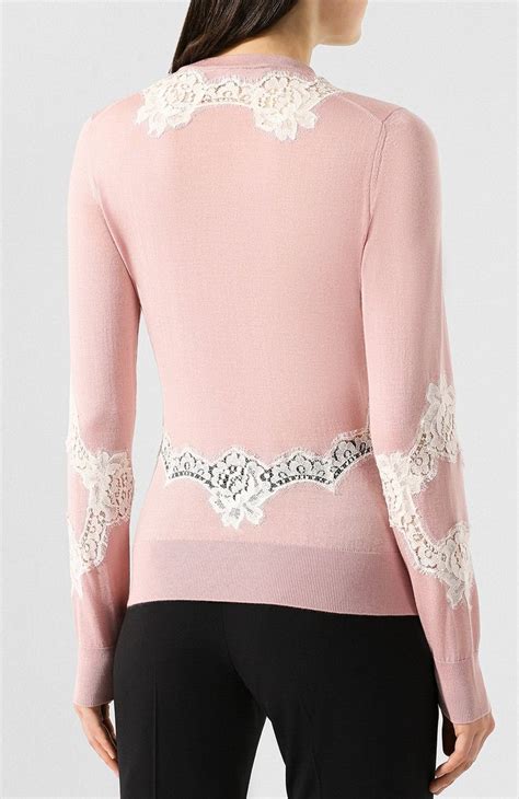 Женский светло розовый пуловер Dolce And Gabbana — купить за 78800 руб в интернет магазине ЦУМ