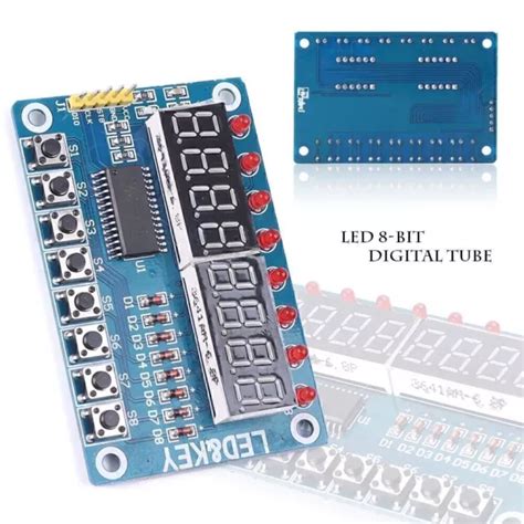 8 Bit Led 8 Bit Digital Tube 8 Keys Tm1638 Display Module Fit Avr Arm £504 Picclick Uk