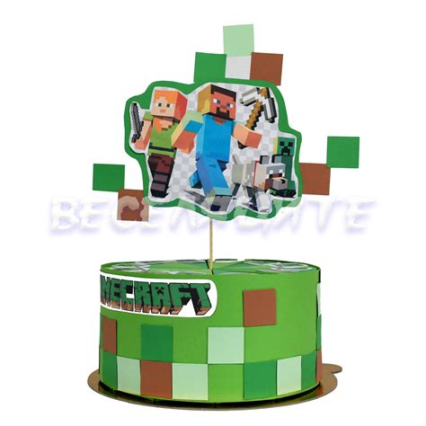 Картонена торта МАЙНКРАФТ Онлайн магазин за парти артикули Веселяците