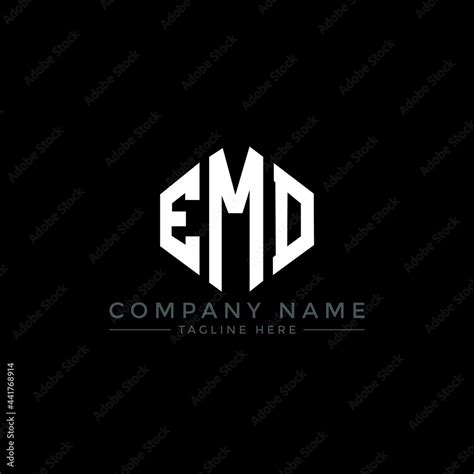 Emd Letter Logo Design With Polygon Shape Emd Polygon Logo Monogram