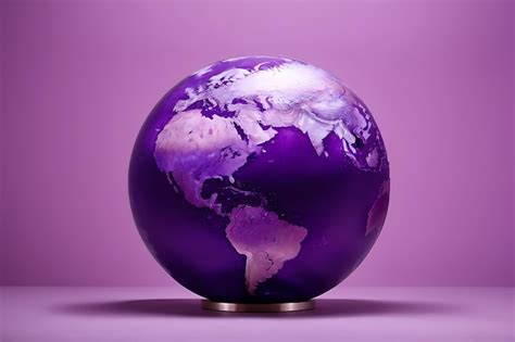 Premium Photo Photo Of Purple Color Earth Globe With Purple Background