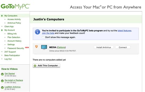 GoToMyPC Review Techno Analyzer