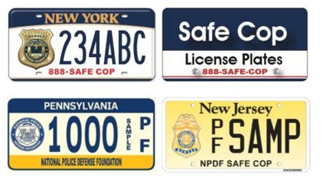 Newly Designed Npdf Safe Cop” License Plates National Police Defense