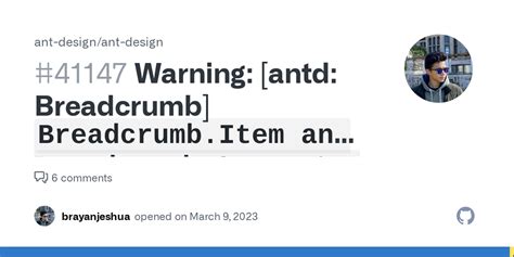 Warning Antd Breadcrumb `breadcrumbitem And Breadcrumbseparator` Is Deprecated Please Use