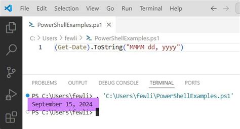 how to get date without time in powershell