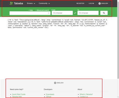 How To Display A Page Without The Header And Footer Issue Tatoeba Tatoeba GitHub