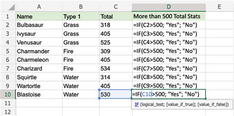 Excel If Function