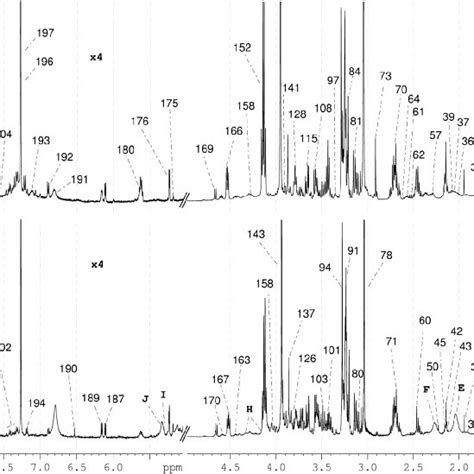 Representative 1 H Nmr Spectra Of Beef Exudate A And Beef Meat B Download Scientific