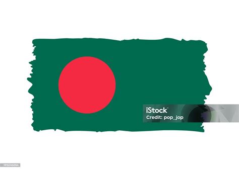 방글라데시 국기 그런 지 스타일 벡터 일러스트 레이 션 방글라데시의 국기와 흰색 배경에 고립된 텍스트 관목에 대한 스톡 벡터 아트 및 기타 이미지 Istock