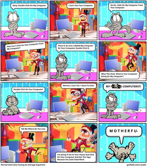 Nermal And Caine Having An Average Argument Comic Studio