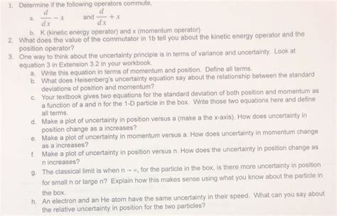 solved 1 determine if the following operators commute a x