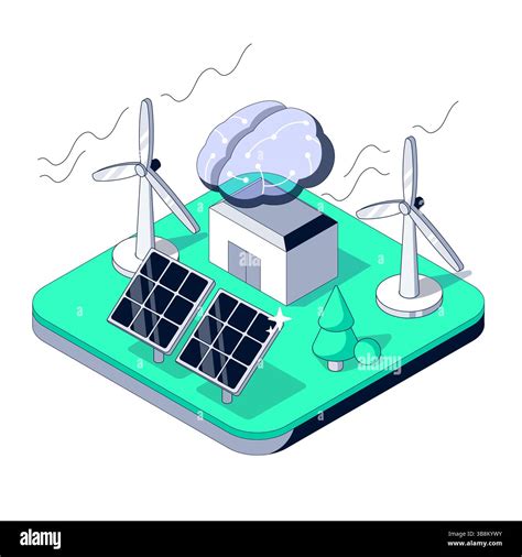 Smart Power Plant Integrates Solar Panels And Wind Turbines Artificial Intelligence Manages