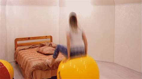 Alla Has Fun And Jumps On A Big Beach B And A Fitness B Allaalexinflatable Clips Sale