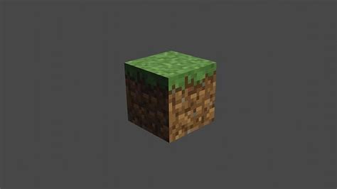 Rotating Minecraft Grass Block Animation Free Vr Ar Low Poly Texture Animated Cgtrader