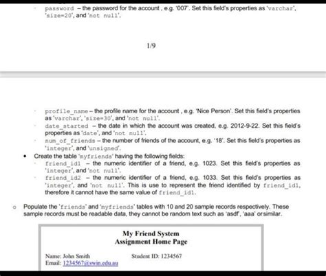Solved Part 1 Home Page And Database Table Creation For The