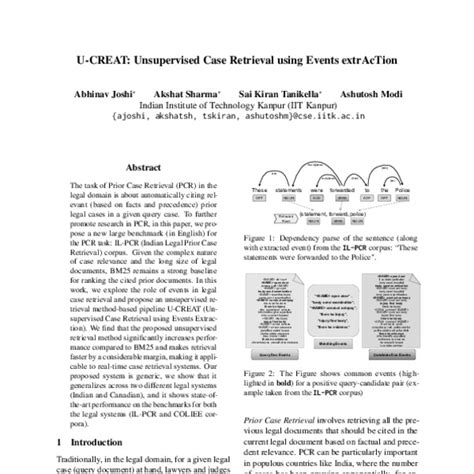 U Creat Unsupervised Case Retrieval Using Events Extraction Acl Anthology