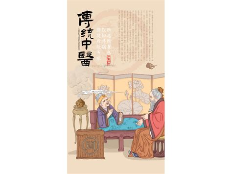 中医养生望闻问切手绘插画 Yangfan944666 站酷zcool