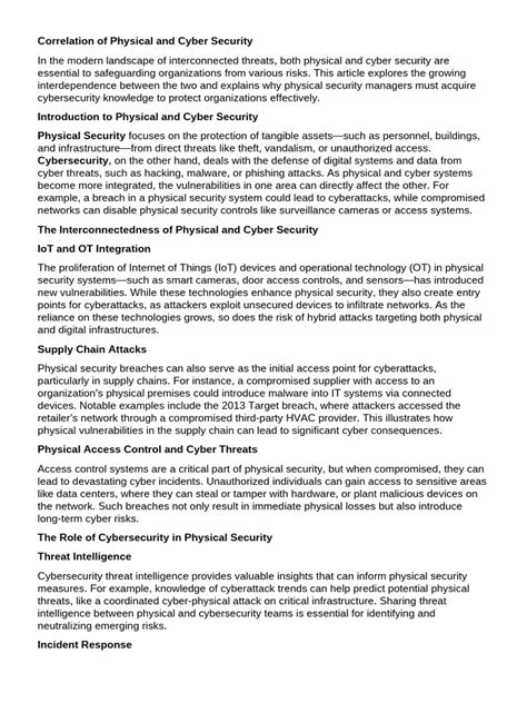 Correlation Of Physical And Cyber Security Pdf Computer Security Security