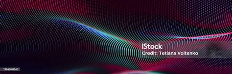 빅 데이터 스트림 정보 기술 배경 점으로 구성된 동적 웨이브 배경입니다 3d 렌더링 0명에 대한 스톡 사진 및 기타 이미지