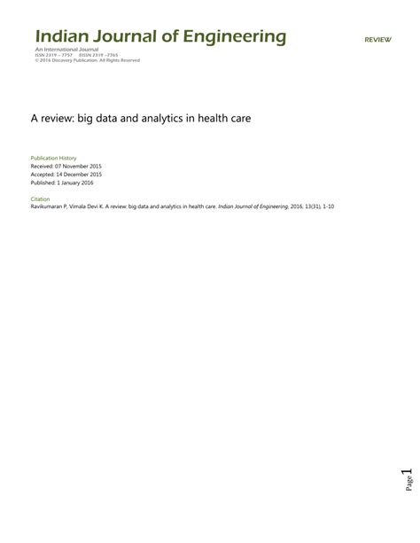 Pdf An Architecture Framework And Methodology For Big Data Analytics