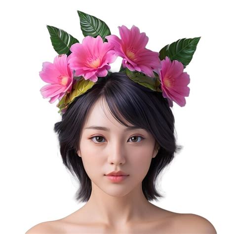 Beautiful Women In White Background Premium Ai Generated Image