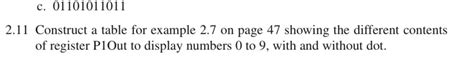 Solved 2 11 Construct A Table For Example 2 7 On Page 47 Chegg Com