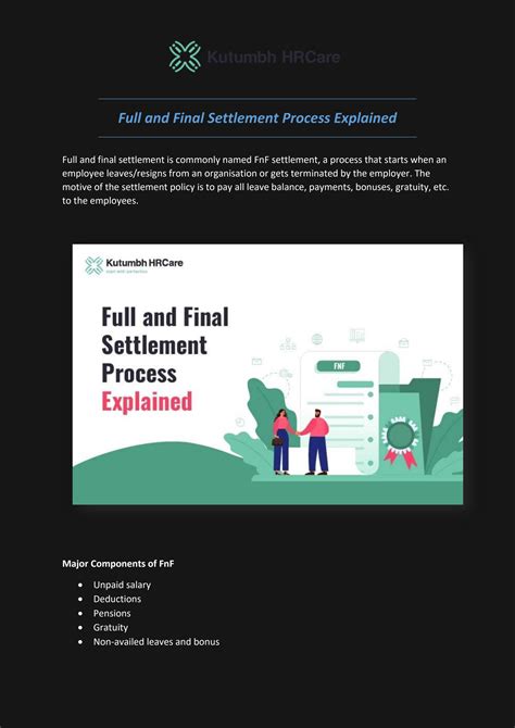 Full And Final Settlement Process Explained By Kutumbhhrcare Issuu