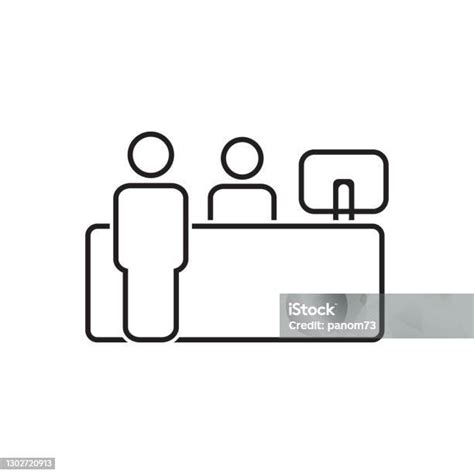 고객 서비스 데스크 개요 아이콘 벡터입니다 그래픽 디자인 로고 웹 사이트 소셜 미디어 모바일 앱 Ui용 수신 기호 아이콘에 대한 스톡 벡터 아트 및 기타 이미지 Istock