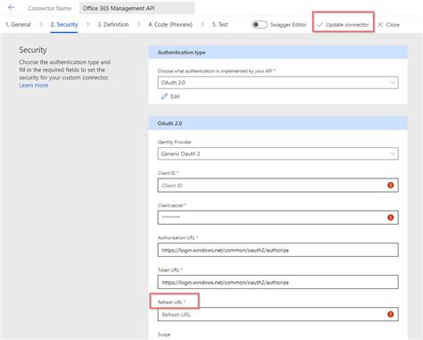 [coe starter kit bug] audit log connector office 365 management api