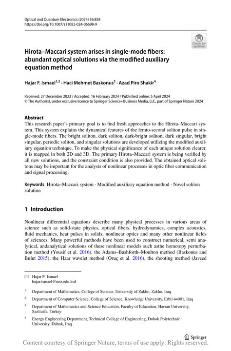 Hirota Maccari System Arises In Single Mode Fibers Abundant Optical Solutions Via The Modified